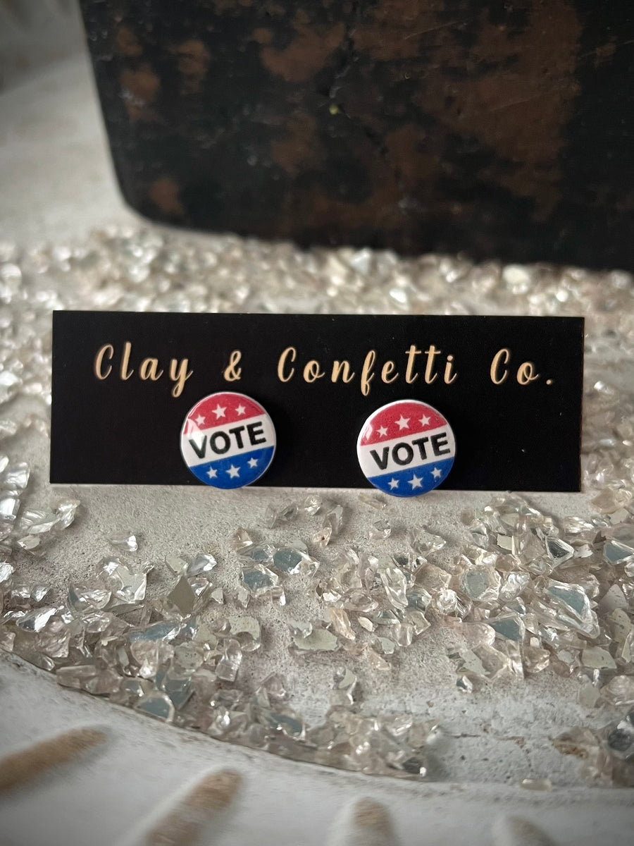 Vote stud – Clay+ConfettiCo