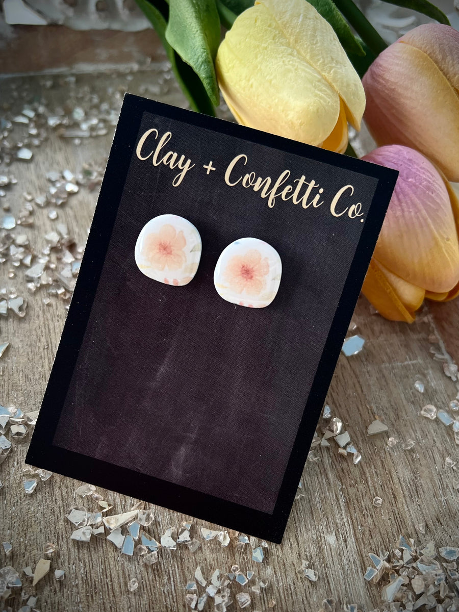 Alana organic stud – Clay+ConfettiCo