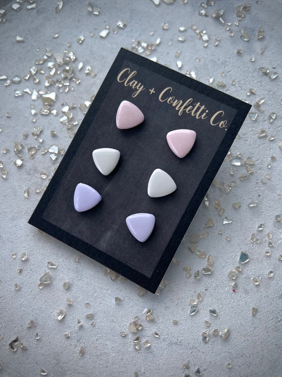 Rounded Triangle Lighter Version Stud Pack – Clay+ConfettiCo