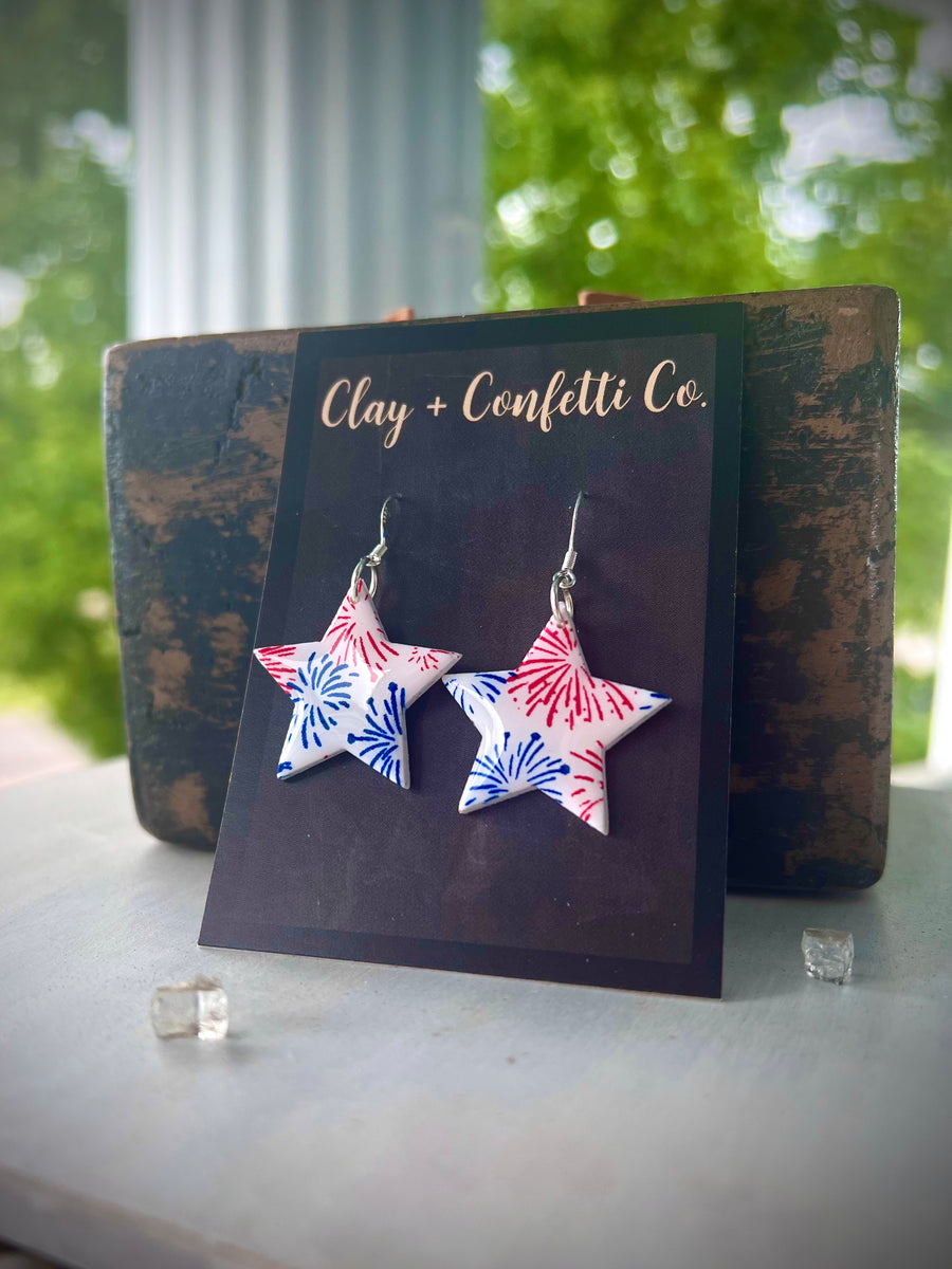 Firework star dangle – Clay+ConfettiCo