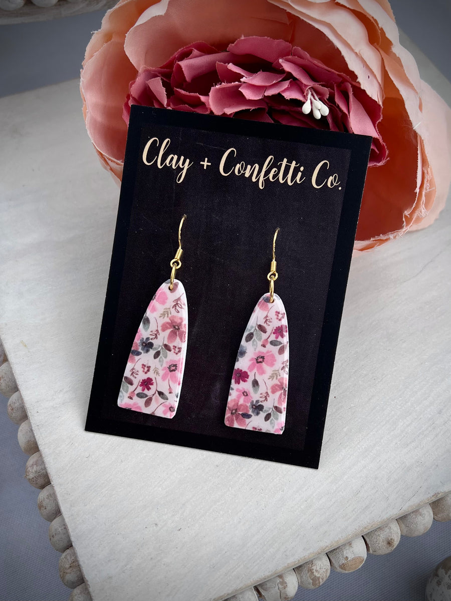 Bethany Floral Bullet Dangle – Clay+ConfettiCo