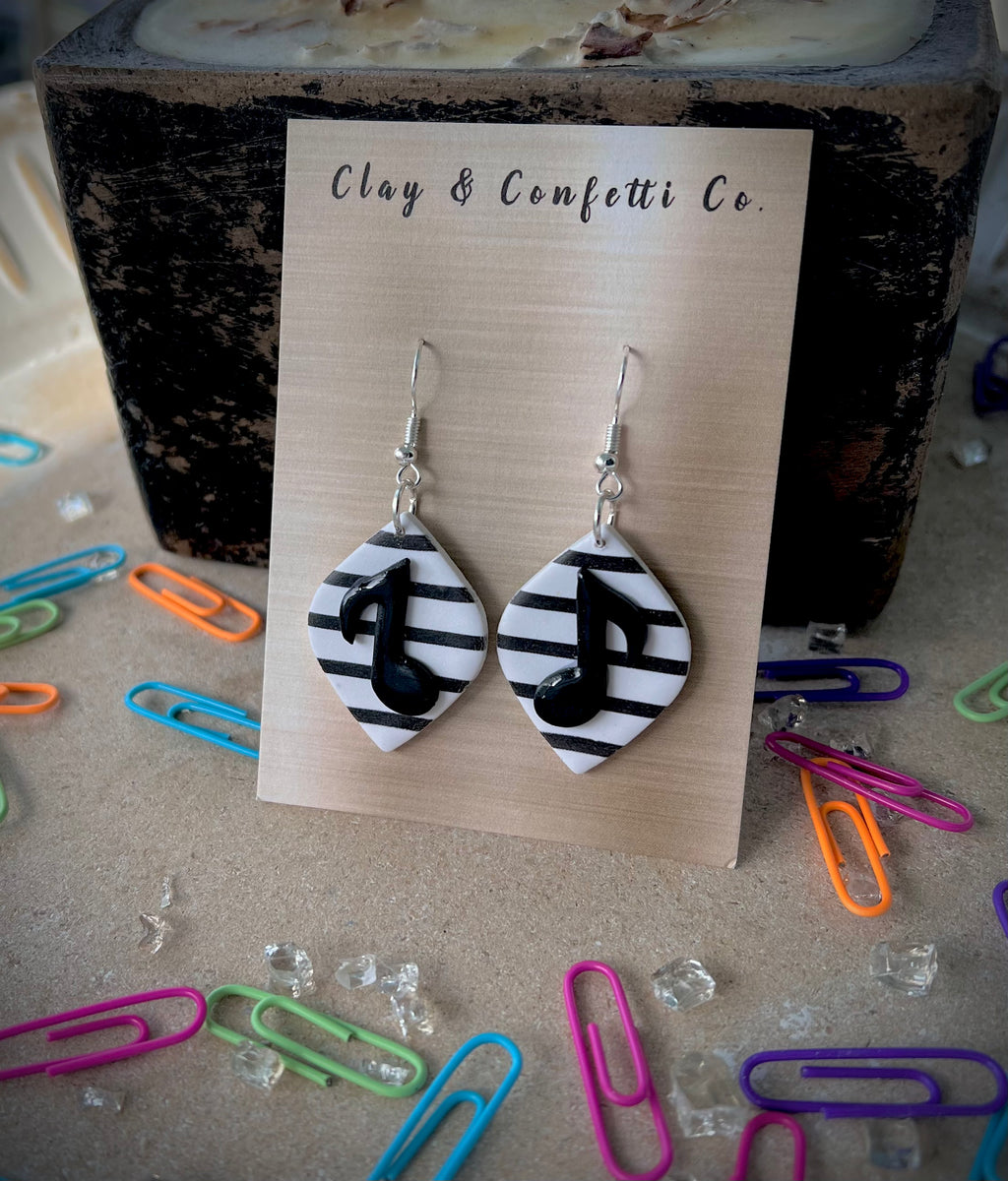 Music Note Dangle – Clay+ConfettiCo