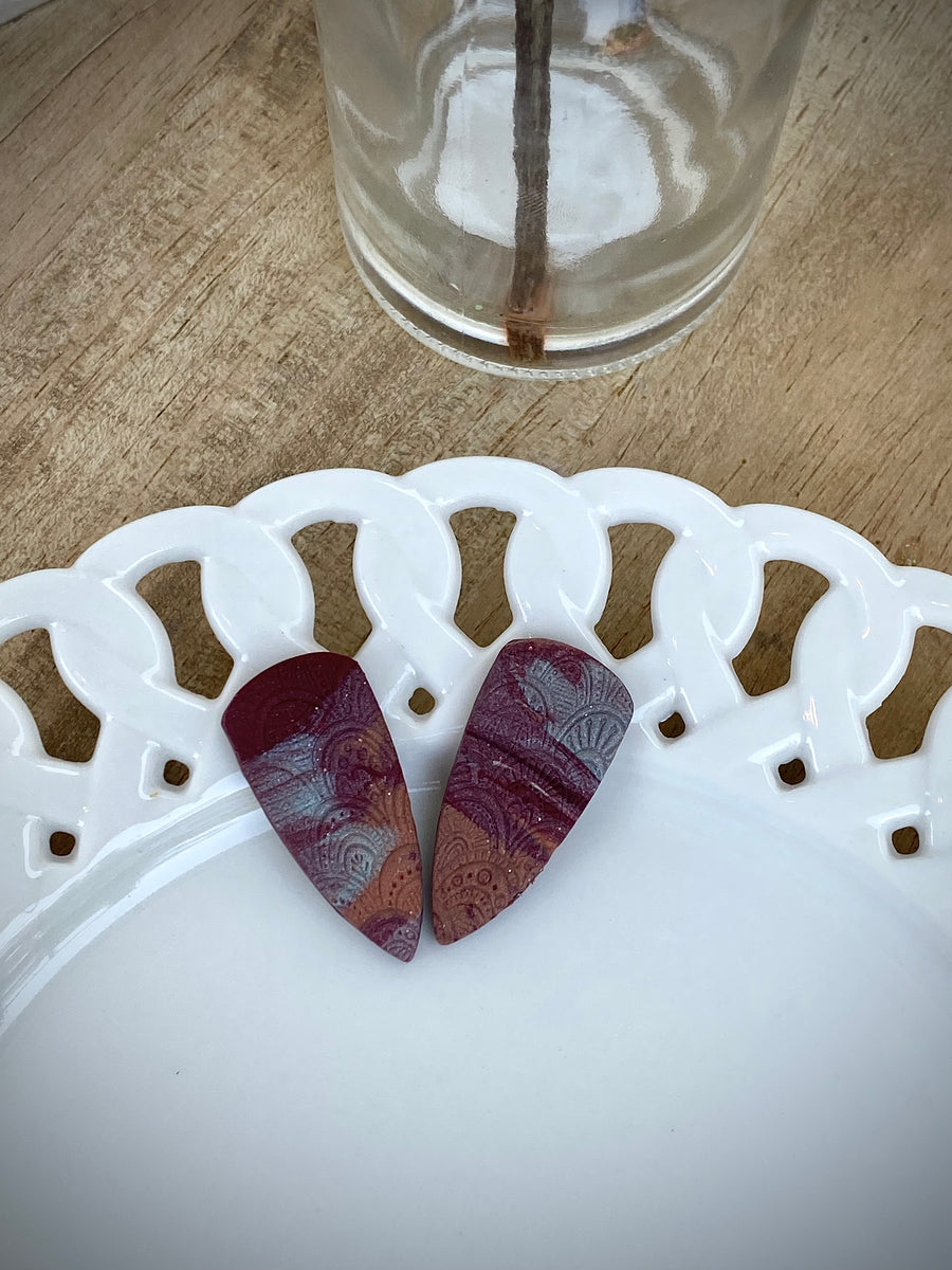 Maroon swirl dagger – Clay+ConfettiCo